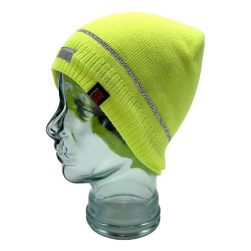 Hi-Vis Skull Beanie Hat Reflective Warm Insulated Lined Cap 3M ...