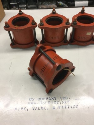 Baker Pipe Coupling Fig. 200 3-1/2" IPS (4" I.D.) x 5" Lg 3-Bolt Steel ...