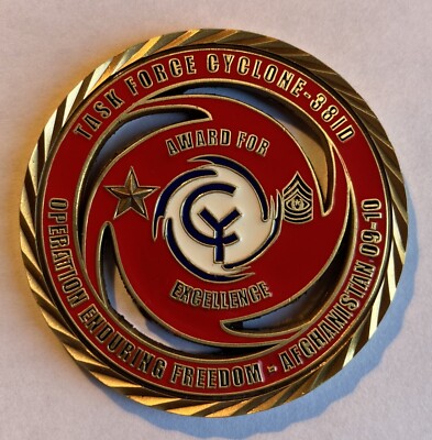Challenge Coin Excellence US Army Task Force Cyclone 38th ID OEF ...