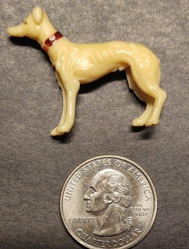 Celluloid Dog charm, Whippet/Terrier/Airedale, 1940's Cracker Jack ...