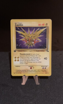 Zapdos 30/62 1st Edition Fossil Set Rare Non-Holo Pokemon Card ⚡️ | eBay