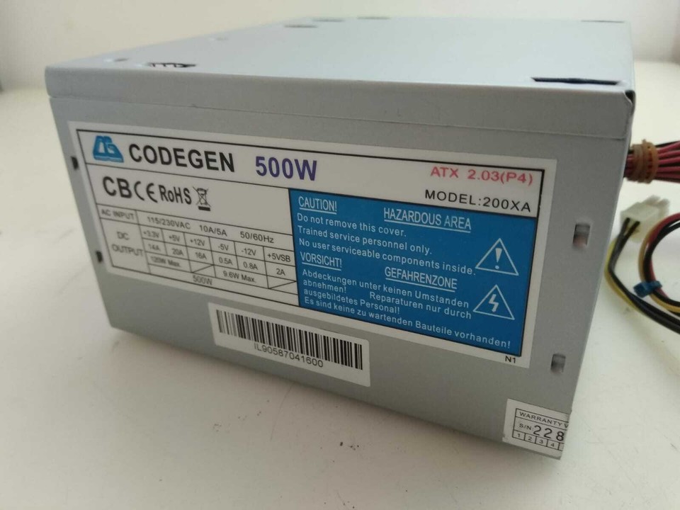 Codegen Model 200xa 500w Switching Power Supply Atx | eBay