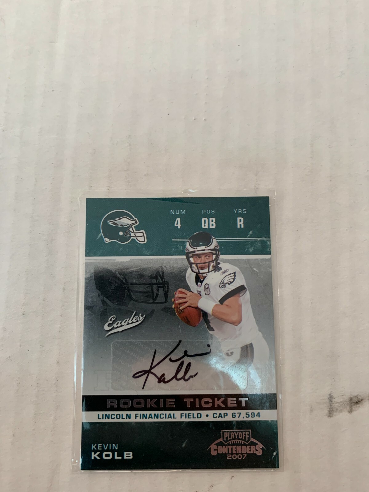 Kevin Kolb 2007 Contenders Rookie Auto Card #181 | eBay