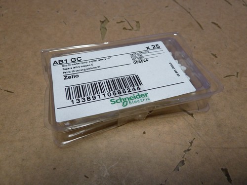 25 Pcs SCHNEIDER AB1 GC Clip-In Marker Strip Capital Letters "C" ZELIO ...