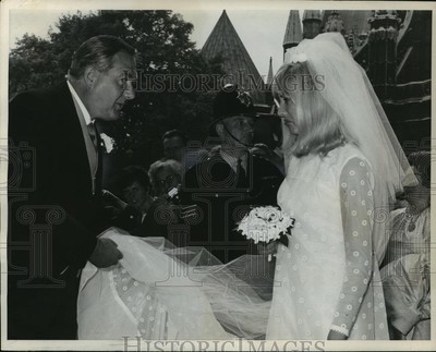 1967 Press Photo Julia Callaghan and father James Callaghan at London ...
