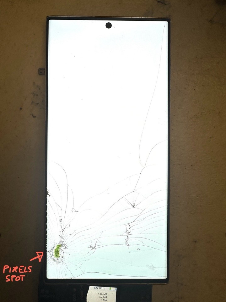 Genuine OEM Samsung Galaxy S23 ULTRA GOOD OLED cracked GLASS Screen ...