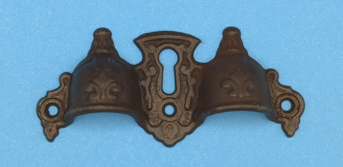 Unique Antique Eastlake Cast Iron Escutcheon Two Finger Bin Drawer ...