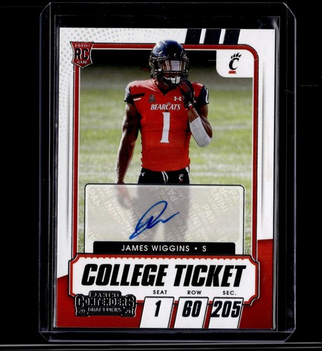 James Wiggins 2021 Panini Contenders Draft Picks #307 Cincinnati ...