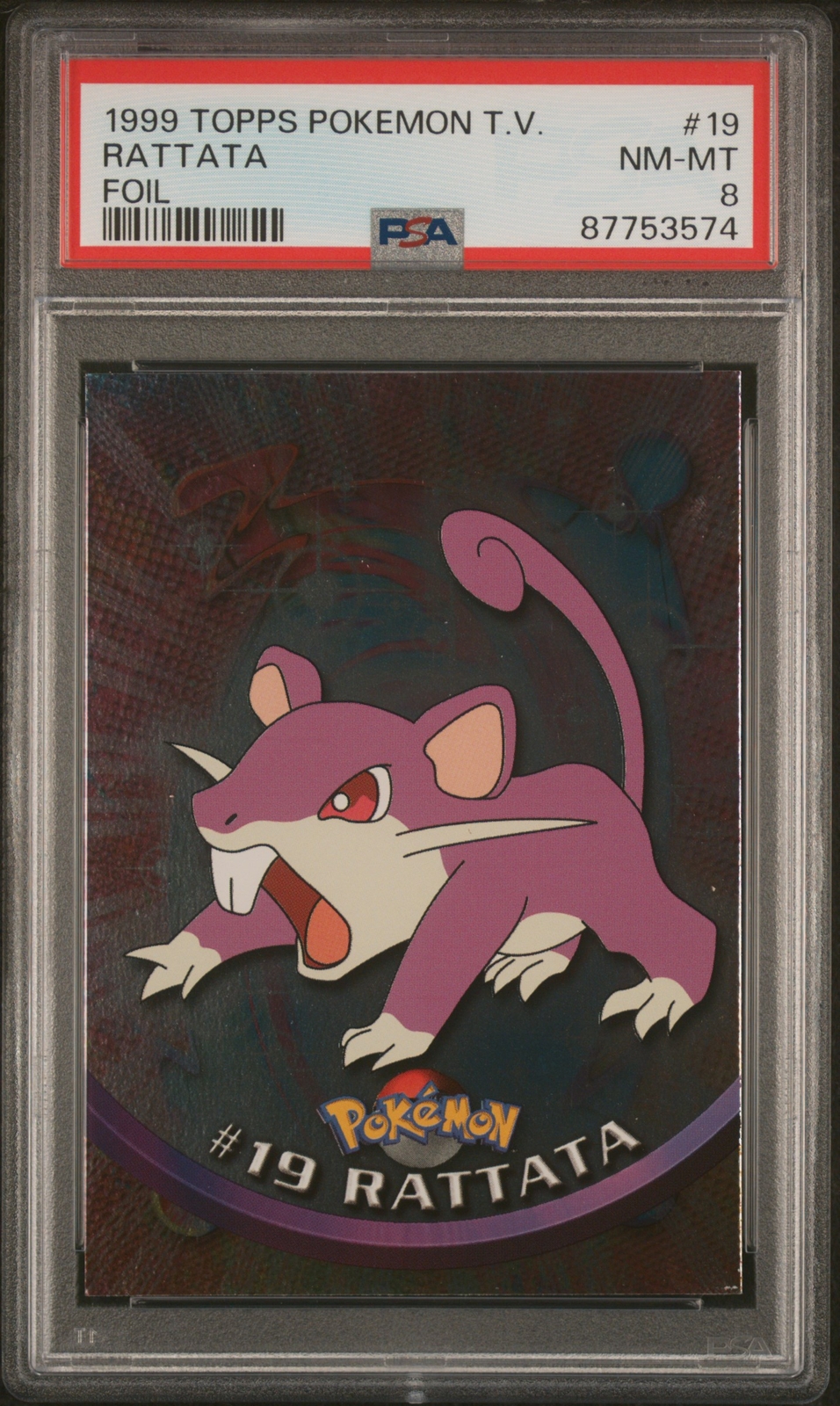 PSA 8 Rattata Foil #19 1999 Topps Pokemon Tv 87753574 | eBay