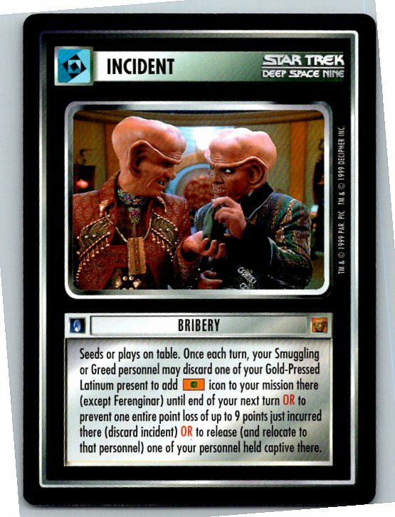 Star Trek Rules Of Acquisition CCG Common Card Bribery | eBay