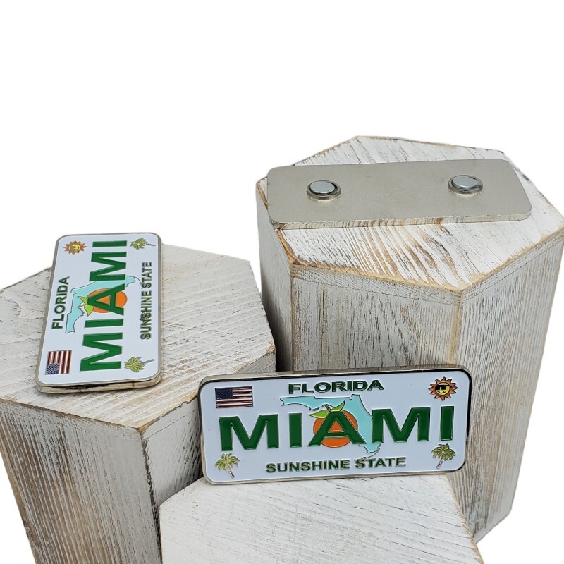 Miami Florida License Plate Metal Fridge Magnet Travel Souvenir Tourist ...