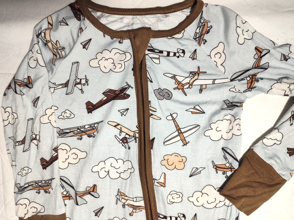 Miozing Baby Boy 18 24 Bamboo 1pc Airplane Pilot Plane Sleeper Pajamas ...