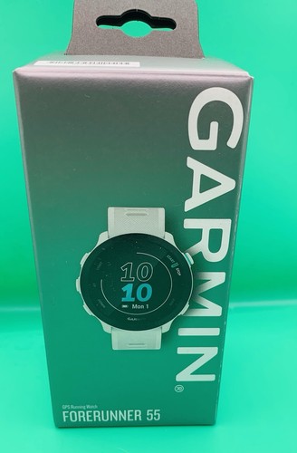 Garmin Forerunner 55 White GPS Running Smartwatch NiB | eBay