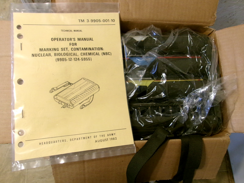 rare new unissued complete nuclear,biological, chemical (nbc) marking ...