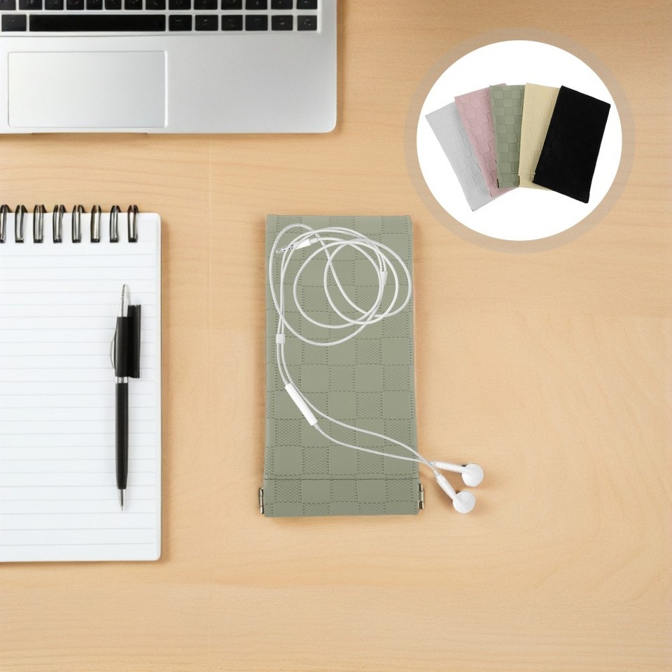 5pcs Snap Closure PU Organizer Pouches, Self-Closing Pocket Cosmetic ...