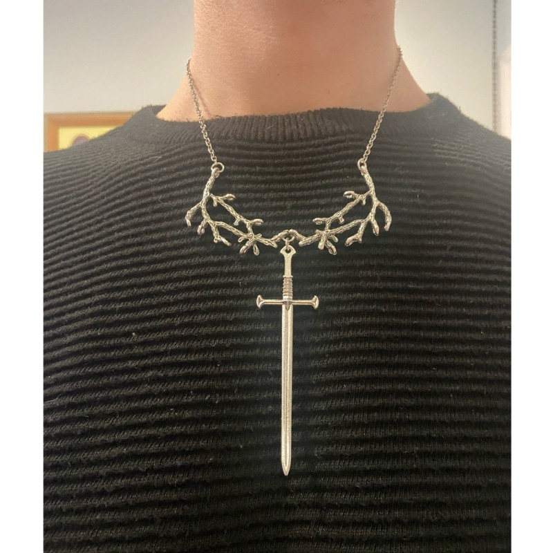 Medieval-Tree Branch Necklace with Sword-Pendant Viking-Jewelry Gift ...