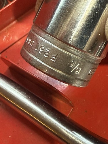 Vtg. Snap On Tools KRA-281 Steel Case 3/8" Socket Set Breaker Ratchet ...