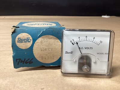 MODEL 850 AC AMPERES 0-10 SHURITE PANEL METER NEW OLD STOCK #110L137*CO ...