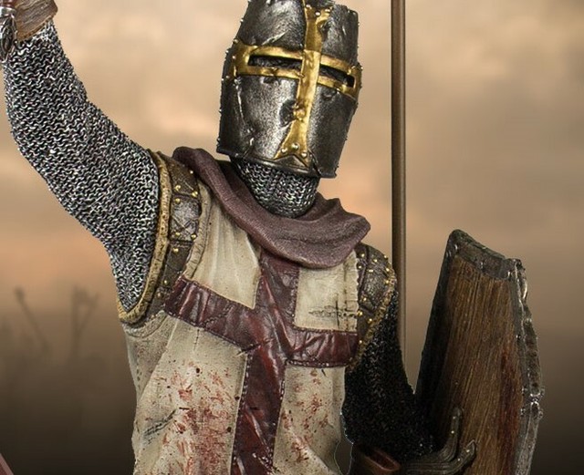 Templar’s Reign Resin Model Kit Unpainted Statue Knight's Templar Dead ...