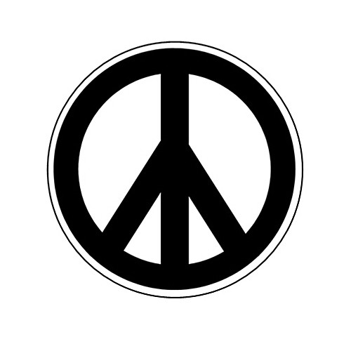 PEACE SIGN pin button badge protest no war hippie 60's | eBay