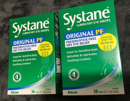 New Lot Of 2 Systane Original PF Dry Eye Relief Drops 30x2 60 Vials 10/ ...