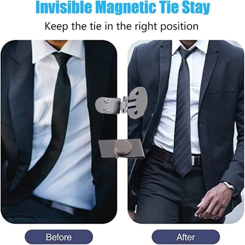 Invisible Tie Stay Clips Magnetic Automatic Fixing Buckle Men | eBay