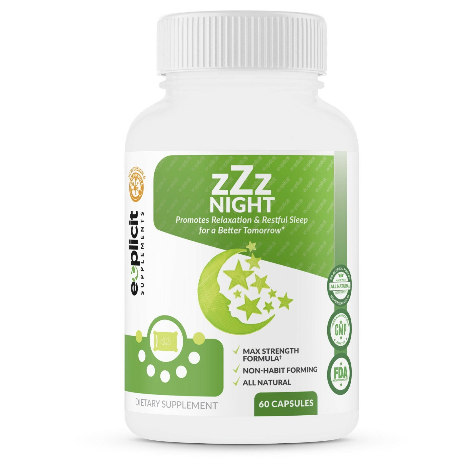 zZz Night Natural Sleep Aid - Non-Habit Sleeping Pills - Sleep ...