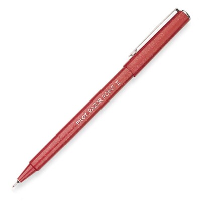 11011 Pilot Razor Point II Marker Pen, Super Fine Plastic Tip, Red ...
