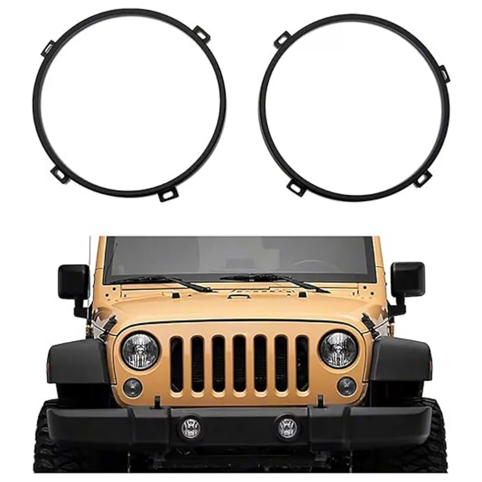 7 inch Round Headlight Mount Bracket Ring Part For Jeep Wrangler JK ...