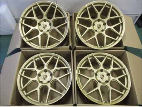 JDM Wheels HRE FF01 20-inch 8.5J 11J 130x5 Gold wheels for Porsche 911 ...