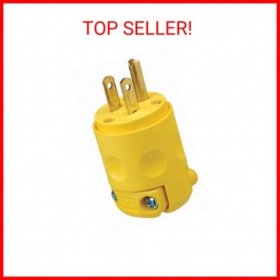 Leviton 515PV 15 Amp, 125 Volt, Grounding Plug, Yellow | eBay