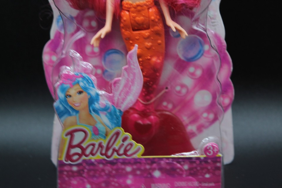 Barbie Fairytale Mini Mermaid Doll 2014 Neon Pink Hair Tiara ...