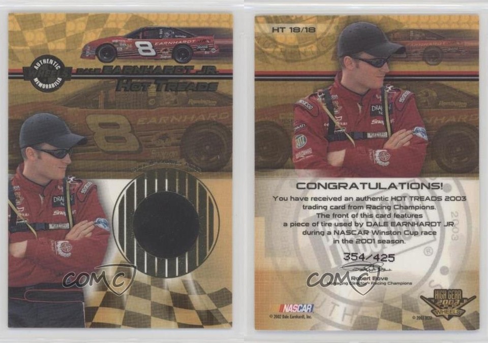 2003 Wheels High Gear Hot Treads 354/425 Dale Earnhardt Jr #HT18 HOF ...