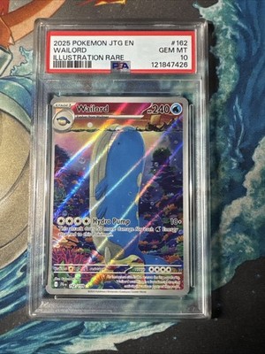 2025 POKEMON JTG EN-JOURNEY TOGETHER ILLUSTRATION RARE #162 WAILORD PSA ...