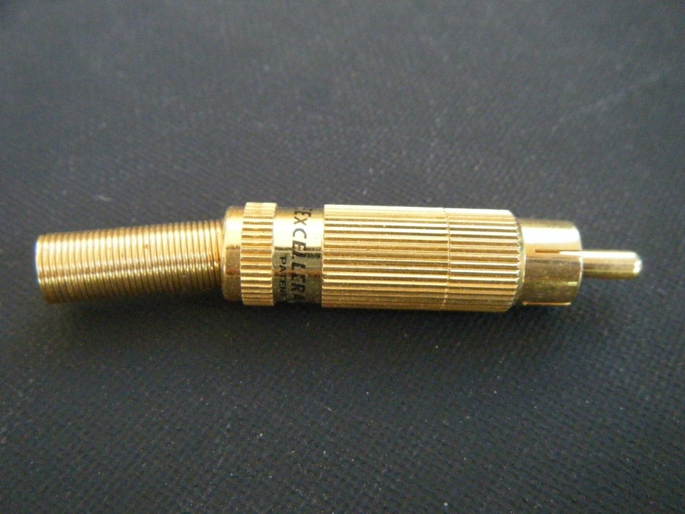 Lot Ten CA Audio Cable Jack Spring RCA Plugs. Flexi-Stem. Gold Plated ...