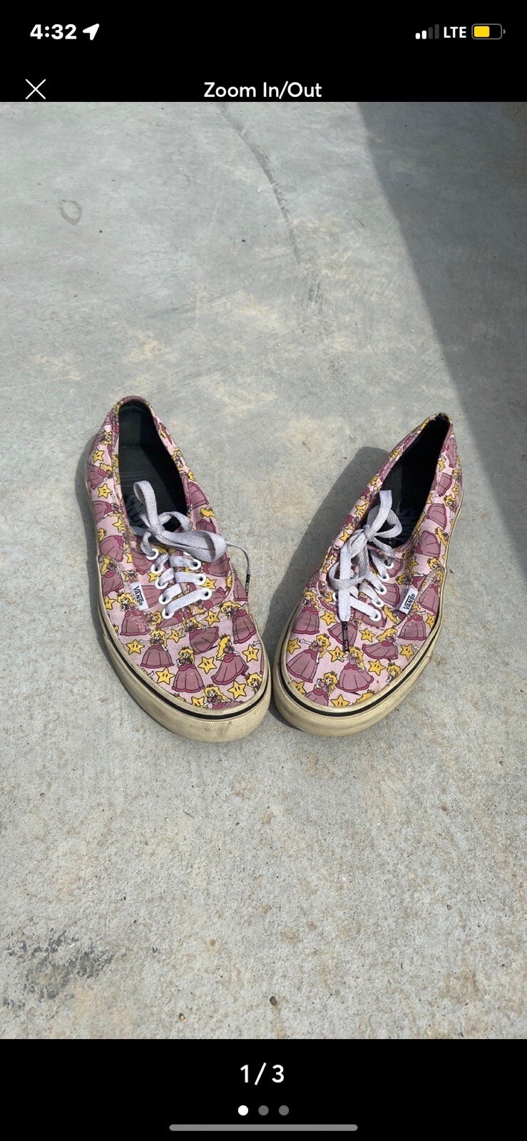 Limited edition Vans Mario Princess Peach Shoes - Gem