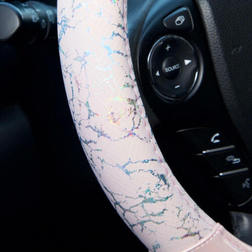 Beautiful Pink PU Leather Steering Wheel Cover for Car Truck SUV ...