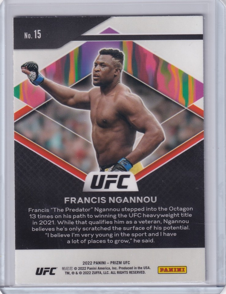 2022 Panini Prizm UFC Fearless #15 Francis Ngannou MMA UFC | eBay