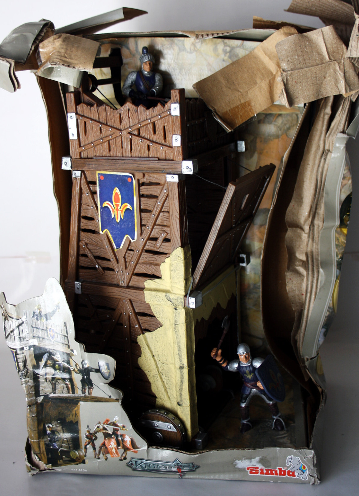 RARE KNIGHTS SIEGE TOWER PLAYSET WARRIORS OF THE WORLD SOLDIER SIMBA ...