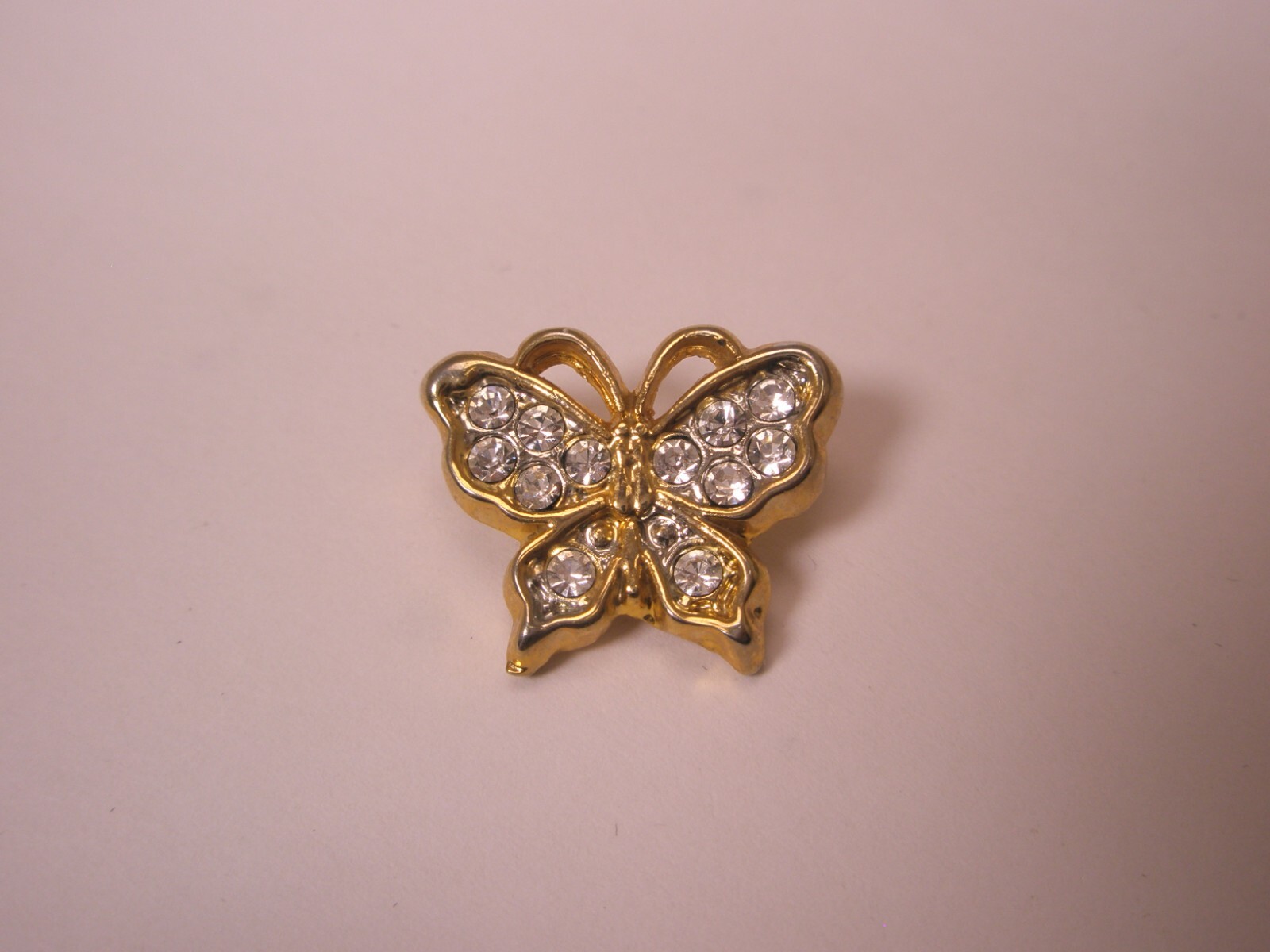 Rhinestone Butterfly Flying Winged Insect Vintage Tie… - Gem