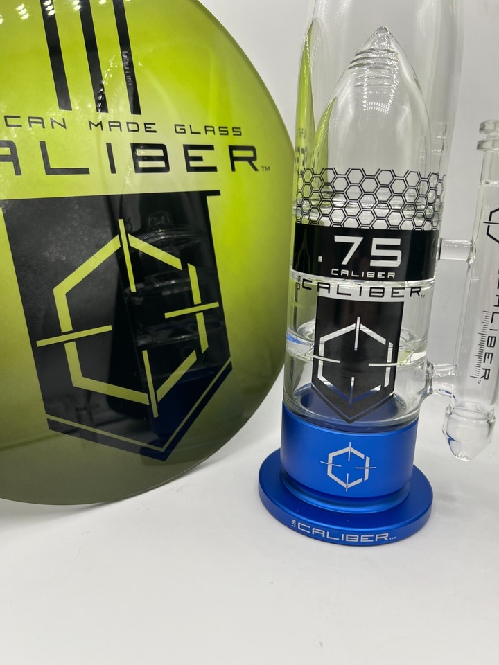 NEW BLUE Glass Water Pipe Hookah Bong USA Made 13" .75 Caliber Twin ...