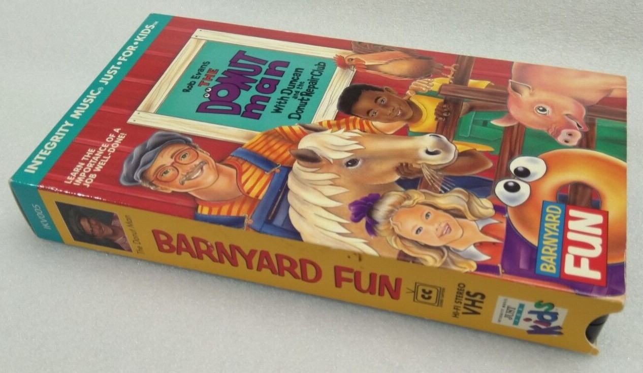 Rob Evans The Donut Man Duncan Donut Repair Club Barnyard Fun (VHS ...