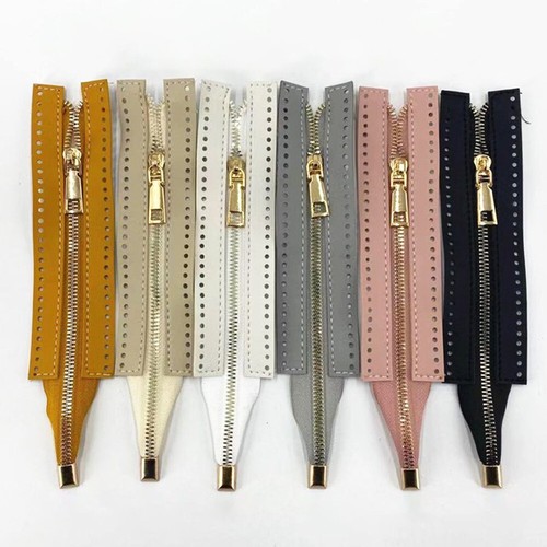DIY PU Leather Zipper For Woven Bag Zips Sewing Hardware Accessories ...