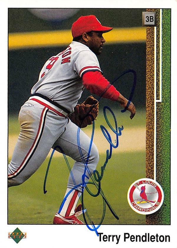 Terry Pendleton autographed Baseball Card (Cardinals) 1989 Upper Deck ...