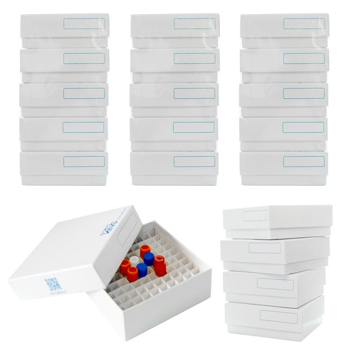 2in Cardboard Freezer Boxes for Lab, Premium White, 5/Bag, 100/Case | eBay