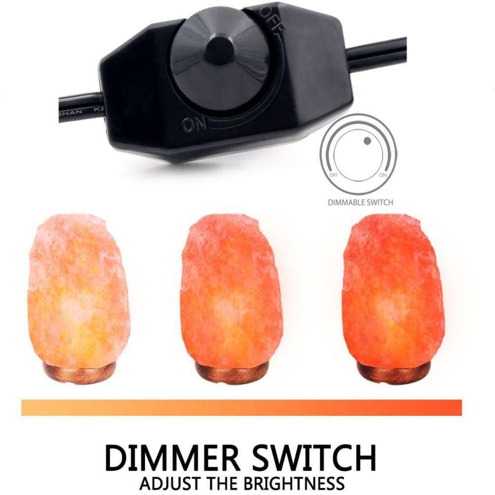 Metal Clip E12 Bulb Base Plug Cord Dimmer Switch Wire Salt Rock Lamp | eBay