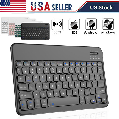 10inch Universal Wireless Bluetooth Keyboard For PC Laptop Mac iOS ...