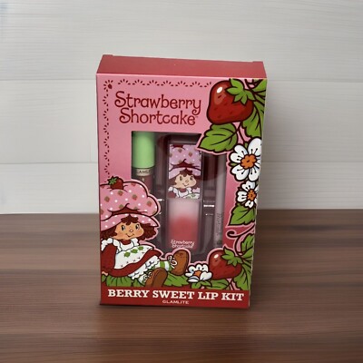 NEW 3 pc Collectible Strawberry Shortcake Glamlite Lip Kit! Lipstick ...