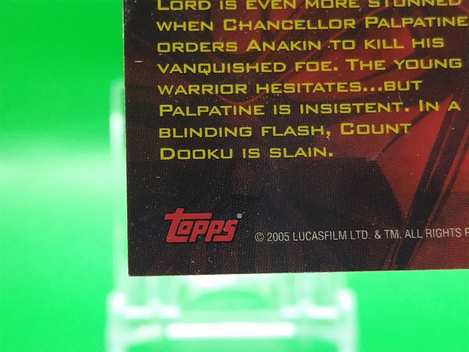 COUNT Dooku's EXECUTION Star Wars 2005 REVENGE OF THE SITH Card TCG ...