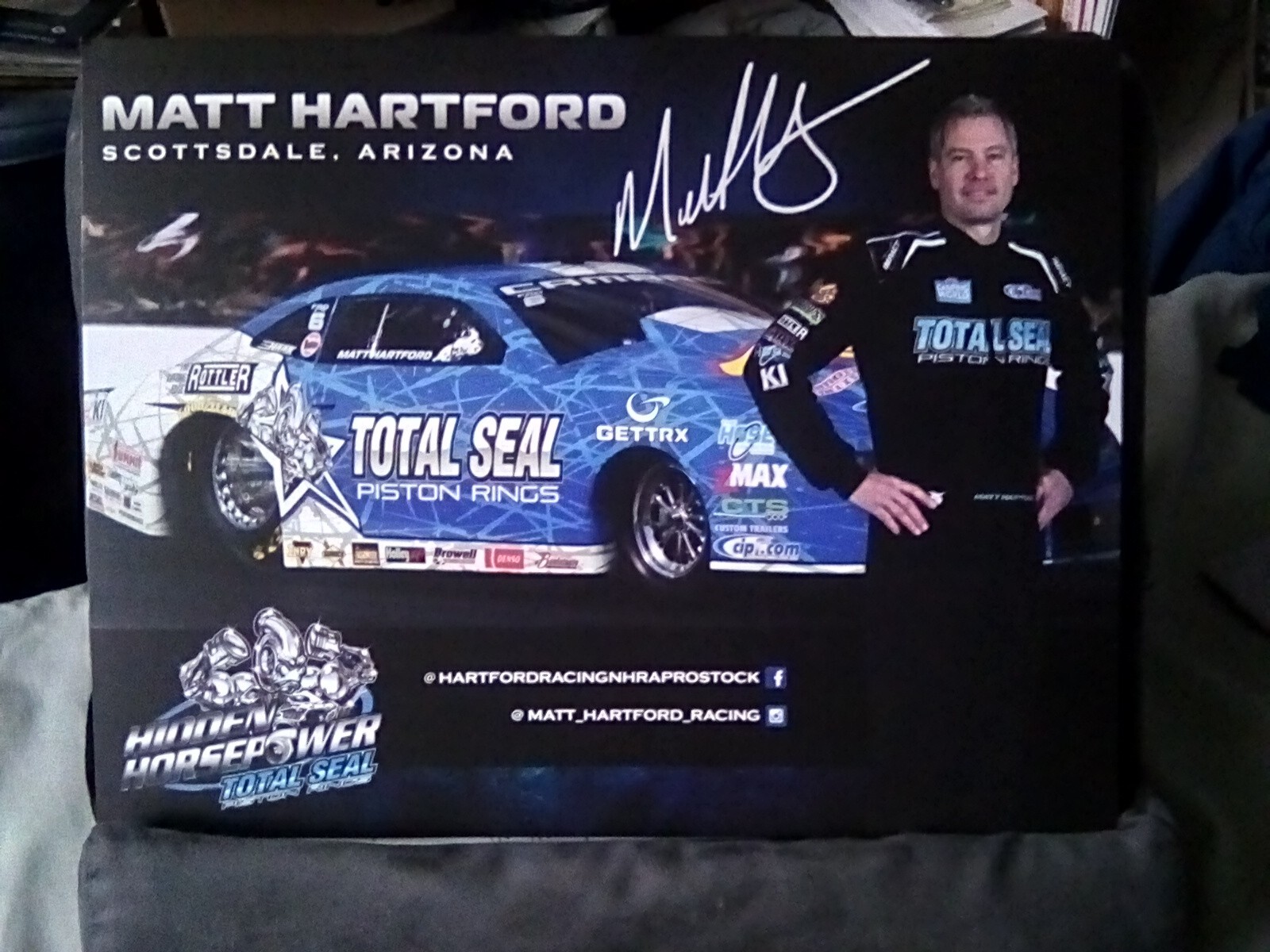 2023 MATT HARTFORD TOTAL SEAL PISTON RINGS CHEVY CAMARO PRO STOCK NHRA ...